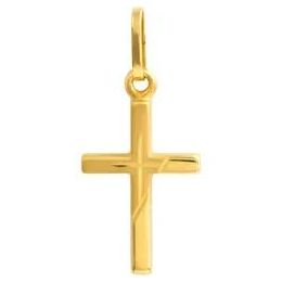 Kreuzanh&auml;nger Firetti "Schmuck Geschenk Gold 333 Halsschmuck Anh&auml;nger f&uuml;r Halskette Kreuz", gold (gelbgoldfarben), Schmuckanh&auml;nger, Damen, Gelbgold 333, 0,25 g