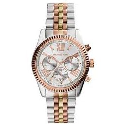 Chronograph Michael Kors "LEXINGTON", rosa (silberfarben, goldfarben, ros&eacute;goldfarben), Armbanduhren, Damen, Chronograph, Quarzuhr, Armbanduhr, Damenuhr, Stoppfunktion, Edelstahlarmband
