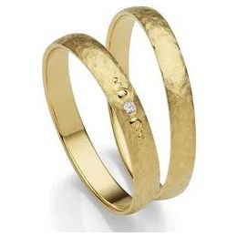 Trauring Firetti "Schmuck Geschenk Gold 375 Hochzeit Ehering "LIEBE" Gr. 60, gold (gelbgoldfarben), Fingerringe, Damen, 60, ohne Brillant, Gelbgold 375, 3mm, Trauring, Made in Germany, wahlweise mit oder ohne Brillant