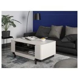 Couchtisch FORTE "VODOL", sand schwarz, sand, sand, B:115cm H:49,4cm T:65,4cm, Tische, Couchtisch, Couchtisch, Ablageboden, 2 offen F&auml;cher