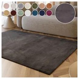 Hochflor-Teppich Esprit "Alice ESP-4377, Kunstfell", grau (anthrazit), B:160cm H:25mm L:230cm, Kunstfaser, Teppiche, Kaninchenfell-Haptik, besonders weich und dicht, f&uuml;r alle R&auml;ume