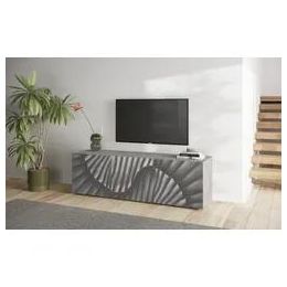 Lowboard OTTO HOME "Snake, TV-M&ouml;bel, TV-Schrank, Media-Board, Breite 181 cm, viel Stauraum", grau (beton mit siebdruck), B:181cm H:68cm T:42cm, Sideboards, Lowboard, mit Siebdruck-Front, 3 T&uuml;ren, bodenstehend, stilvoll & funktional