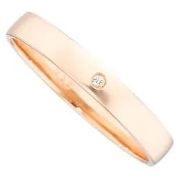 Trauring Firetti "Schmuck Geschenk Gold Hochzeit Ehering Trauring "LIEBE" Gr. 19, rosa (ros&eacute;goldfarben), Fingerringe, Damen, 19, 0,01 SI = kleine Einschl&uuml;sse mit Brillant, Ros&eacute;gold 375, 3mm, Trauring, Made in Germany, wahlweise mit oder ohne Brillant