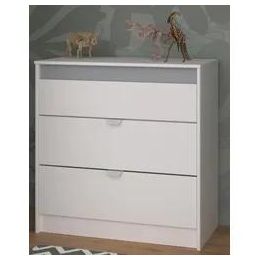 Schubkastenkommode Parisot "Pirouette 3", wei&szlig;, B:79cm H:80cm T:41cm, Spanplatte, Sideboards