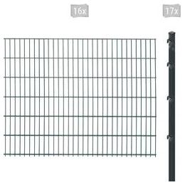 Doppelstabmattenzaun Arvotec "ESSENTIAL 123 zum Einbetonieren", grau (anthrazit), H:123cm, Kunststoff, Stahl, Zaunelemente, Zaunh&ouml;he 123 cm, Zaunl&auml;nge 2 - 60 m