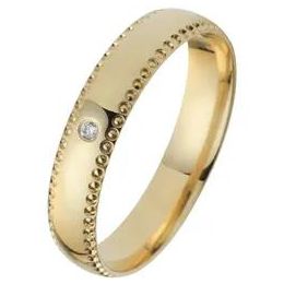 Trauring Firetti "Schmuck Geschenk Gold 750 Hochzeit Ehering "LIEBE" Gr. 60, gold (gelbgoldfarben), Fingerringe, Damen, 60, 0,01 SI = kleine Einschl&uuml;sse mit Brillant, Gelbgold 585, 4mm, Trauring, Made in Germany, wahlweise mit oder ohne Brillant