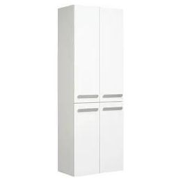 Hochschrank SAPHIR "Serie 4005 Badschrank 60 cm breit, mit 4 T&uuml;ren, 4 Glas-Einlegeb&ouml;den", wei&szlig; (lack polarwei&szlig; hochglanz), B:60cm H:168cm T:33cm, Schr&auml;nke, Hochschrank, Badezimmer-Hochschrank inkl. T&uuml;rd&auml;mpfer, 168 cm hoch, 33 cm tief