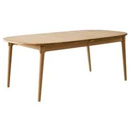 Esstisch HAMMEL FURNITURE "Findahl by Hammel Miro Designtisch", braun (eiche natur ge&ouml;lt), B:184cm H:72cm T:106cm, Tische, Esstisch, 184x106 cm, aus massivem Eichenholz, mit Verl&auml;ngerungsfunktion