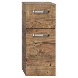 Unterschrank SAPHIR "Serie 4010 Badschrank 30cm breit, 1 T&uuml;r, 1 Schublade, inkl. T&uuml;rd&auml;mpfer", braun (eiche ribbeck quer nachbildung), B:30cm H:73cm T:33cm, Schr&auml;nke, Unterschrank, Badezimmerschrank mit 1 Glas-Einlegeboden, 73 cm hoch, 33 cm tief