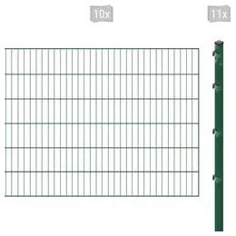 Einstabmattenzaun Arvotec "ESSENTIAL 120 zum Aufschrauben", gr&uuml;n (dunkelgr&uuml;n), H:120cm, Kunststoff, Stahl, Zaunelemente, Zaunh&ouml;he 120 cm, Zaunl&auml;nge 2 - 60 m