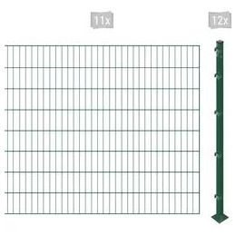 Einstabmattenzaun Arvotec "ESSENTIAL 160 zum Einbetonieren", gr&uuml;n (dunkelgr&uuml;n), H:160cm, Kunststoff, Stahl, Zaunelemente, Zaunh&ouml;he 160 cm, Zaunl&auml;nge 2 - 60 m