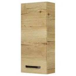 H&auml;ngeschrank SAPHIR "Serie 4010 Wand-Badschrank 30 cm breit mit 1 T&uuml;r, 2 Glas-Einlegeb&ouml;den", braun (halifax eiche quer nachbildung), B:30cm H:70cm T:17cm, Schr&auml;nke, H&auml;ngeschrank, Badezimmer-H&auml;ngeschrank inkl. T&uuml;rd&auml;mpfer, Wandschrank 70 cm hoch