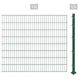 Einstabmattenzaun Arvotec "ESSENTIAL 160 zum Einbetonieren", gr&uuml;n (dunkelgr&uuml;n), H:160cm, Kunststoff, Stahl, Zaunelemente, Zaunh&ouml;he 160 cm, Zaunl&auml;nge 2 - 60 m