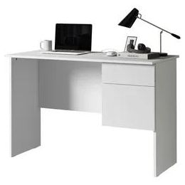 Schreibtisch Home Affaire "Essential, Schreibtisch, kleiner Computertisch, B&uuml;rotisch f&uuml;r B&uuml;ro", wei&szlig; (wei&szlig; matt), B:110cm H:75cm T:50cm, Tische, Schreibtisch, mit 1 T&uuml;r,1 Schublade, Arbeitsplatte Breite 110 cm