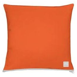 Dekokissen Apelt "3900" Gr. 3, orange (orange, unifarben), B:48cm H:5cm L:48cm, Obermaterial: 100% Polyacryl. F&uuml;llung: 100% Polyester, Dekokissen_Sitzkissen_Kissenh&uuml;llen