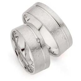 Phoenix Trauring PH&Ouml;NIX "Schmuck Geschenk Gold 333 Trauring Ehering LIEBE versch. Varianten" Gr. 49, wei&szlig; (wei&szlig;goldfarben), Fingerringe, Damen, 49, ohne Brillant, Wei&szlig;gold 333, 7mm, Trauring, Made in Germany, wahlweise mit oder ohne Brillant