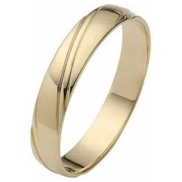 Trauring Firetti "Schmuck Geschenk Gold 375 Hochzeit Ehering "LIEBE" Gr. 19, gold (gelbgoldfarben), Fingerringe, Damen, 19, ohne Brillant, Gelbgold 585, 4mm, Trauring, Made in Germany, wahlweise mit oder ohne Brillant