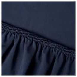 Spannbettlaken Kayori "Saiko", blau (dunkelblau), B:200cm L:220cm, Jersey-Elasthan, Obermaterial: 97% Baumwolle, 3% Elasthan (LYCRA), Bettlaken, Spannbettlaken, Bio-Baumwolle