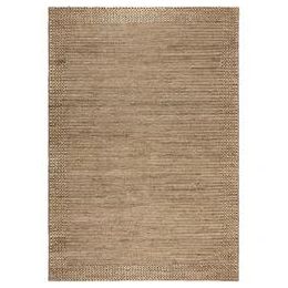 Teppich FLAIR RUGS "Drew mit Bord&uuml;re, handgewebt, aus Jute, Soumak-Handflechttechnik", beige (natur), B:120cm H:3mm L:170cm, Baumwolle, Jute, Teppiche, Teppich, sch&ouml;ne Sisaloptik, Wohnzimmer, Schlafzimmer, Esszimmer