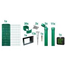 GAH Alberts Schwei&szlig;gitter ALBERTS "Fix-Clip Pro", gr&uuml;n, H:122cm, Stahl, Zaunelemente, H&ouml;he: 80-150cm, Gesamtl&auml;nge: 10 und 25m, mit Bodenh&uuml;lsen