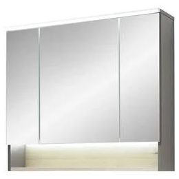 Spiegelschrank SAPHIR "Quickset 394", grau (quarzgrau matt touch), B:80cm H:71,6cm T:21,4cm, Schr&auml;nke, Spiegelschrank