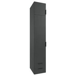 Kleiderschrank wimex "Modena", grau (schwarz), B:40cm H:225cm T:54cm, Holzwerkstoff, Schr&auml;nke, Kleiderschrank, Dreht&uuml;ren-Schrankprogramm