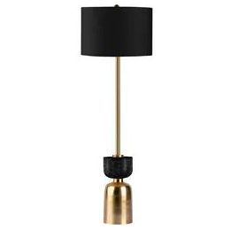 Kayoom Stehlampe "Stehlampe Cirus 225", gold (schwarz, gold), 1, H: 127cm, 1 Stk., Leuchten, Sockel in Material-Mix aus Marmor und Eisen, mit Stoffschirm, Stehlampe
