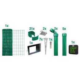 GAH Alberts Schwei&szlig;gitter ALBERTS "Fix-Clip Pro", gr&uuml;n, H:122cm, Stahl, Zaunelemente, H&ouml;he: 80-150cm, Gesamtl&auml;nge: 10 und 25m, mit Bodenh&uuml;lsen