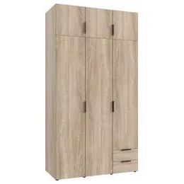 Kleiderschrank wimex "Modena", braun (natur), B:120cm H:225cm T:54cm, Holzwerkstoff, Schr&auml;nke, Kleiderschrank, Dreht&uuml;ren-Schrankprogramm