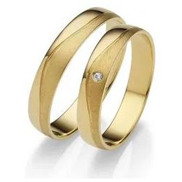 Trauring Firetti "Schmuck Geschenk Gold 375 Hochzeit Ehering "LIEBE" Gr. 69, gold (gelbgoldfarben), Fingerringe, Damen, 69, 0,01 SI = kleine Einschl&uuml;sse mit Brillant, Gelbgold 375, 4mm, Trauring, Made in Germany, wahlweise mit oder ohne Brillant