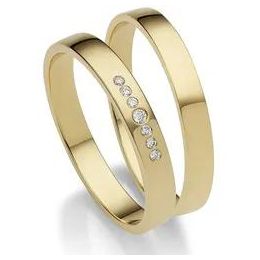 Trauring Firetti "Schmuck Geschenk Gold 375 Hochzeit Ehering "LIEBE" Gr. 69, gold (gelbgoldfarben), Fingerringe, Damen, 69, 0,04 SI = kleine Einschl&uuml;sse mit Brillanten, Gelbgold 375, 3mm, Trauring, Made in Germany, wahlweise mit oder ohne Brillanten