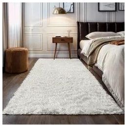Hochflor-Teppich OTTO HOME "Banji", beige (creme), B:100cm H:37mm L:150cm, Polypropylen (PP), Teppiche, Uni Farben, weich und flauschig, auch als L&auml;ufer & in rund erh&auml;ltlich