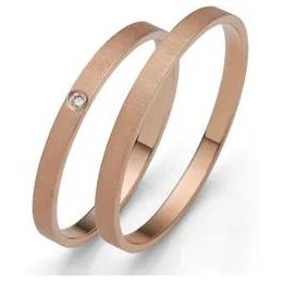 Trauring Firetti "Schmuck Geschenk Gold 375 Hochzeit Ehering "LIEBE" Gr. 72, rosa (ros&eacute;goldfarben), Fingerringe, Damen, 72, ohne Brillant, Ros&eacute;gold 375, 2mm, Trauring, Made in Germany, wahlweise mit oder ohne Brillant