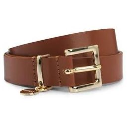 Lederg&uuml;rtel Hugo "Amelia-G Sz25", Damen, Gr. 95, braun (medium braun 215), Leder, unifarben, G&uuml;rtel Lederg&uuml;rtel, Stilvoller Verschluss mit Logo Anh&auml;nger