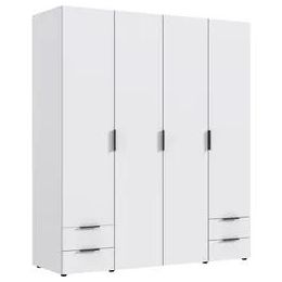 Kleiderschrank wimex "Modena", wei&szlig;, B:160cm H:185cm T:54cm, Holzwerkstoff, Schr&auml;nke, Kleiderschrank, Dreht&uuml;ren-Schrankprogramm