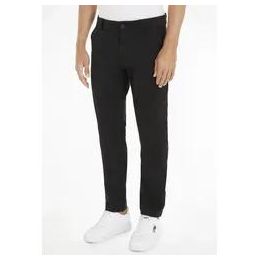 Tommy Hilfiger Chinohose TOMMY JEANS "TJM SCANTON CHINO PANT", Herren, Gr. 31, L&auml;nge 30, schwarz, Web, Obermaterial: 98% Baumwolle, 2% Elasthan, k&ouml;rpernah normal, Hosen Chinohose, mit Markenlabel