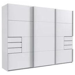 Schwebet&uuml;renschrank wimex "Saigon, mit kompletter Innenausstattung, Made in Germany", wei&szlig;, B:270cm H:208cm T:64cm, Holzwerkstoff, Schr&auml;nke, Schwebet&uuml;renschrank, Kleiderschrank 3-t&uuml;rig, 270cm breit, mit 6 praktischen Au&szlig;enschubladen