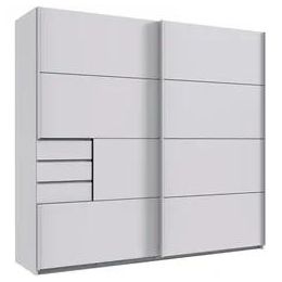 Schwebet&uuml;renschrank wimex "Saigon, mit kompletter Innenausstattung, Made in Germany", wei&szlig;, B:225cm H:208cm T:64cm, Holzwerkstoff, Schr&auml;nke, Schwebet&uuml;renschrank, Kleiderschrank 2-t&uuml;rig, 225cm breit, mit 3 praktischen Au&szlig;enschubladen