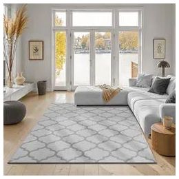 Teppich the carpet "Knight", grau, B:160cm H:12mm L:230cm, Polyester, Teppiche, Teppich, moderner Wohnzimmer Teppich elegant gl&auml;nzender Flor