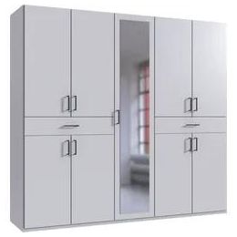Dreht&uuml;renschrank wimex "Tibet", wei&szlig;, B:225cm H:208cm T:58cm, Holzwerkstoff, Schr&auml;nke, Dreht&uuml;renschrank, mit Schubk&auml;sten auf bequemer Zugriffsh&ouml;he