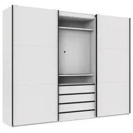 Schwebet&uuml;renschrank wimex "Magic by fresh to go", wei&szlig;, B:300cm H:236cm T:65cm, Schr&auml;nke, Schwebet&uuml;renschrank, tolles EXTRA: mit drehbarem TV-Element, mittig mit Schubladen