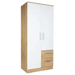 Kleiderschrank Home Affaire, beige (artisan, oak, nachbildung), B:90cm H:201cm T:54cm, Hartfaserplatte, Holzwerkstoff, Kunststoff, Schr&auml;nke, Kleiderschrank