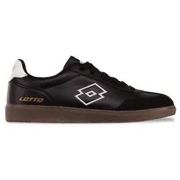 Sneaker Lotto, Damen, Gr. 44, schwarz-wei&szlig; (schwarz, wei&szlig;), Synthetik, clean, Schuhe Sneaker, - mit Zehenkappe aus tierfreiem Velours