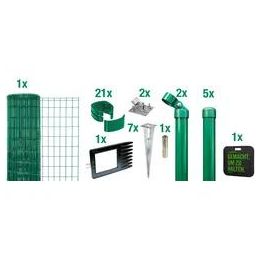 GAH Alberts Schwei&szlig;gitter ALBERTS "Fix-Clip Pro", gr&uuml;n, H:100cm, Stahl, Zaunelemente, H&ouml;he: 80-150cm, Gesamtl&auml;nge: 10 und 25m, mit Bodenh&uuml;lsen