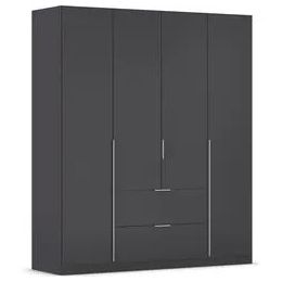 Dreht&uuml;renschrank OTTO HOME "Kleiderschrank Schrank Garderobe AGORDO mit Dekor- oder Hochglanzfront", grau (graumetallic), B:181cm H:210cm T:54cm, Holzwerkstoff, Schr&auml;nke, Dreht&uuml;renschrank, mit Au&szlig;enschubk&auml;sten, in 7 Breiten und 2 H&ouml;hen MADE IN GERMANY