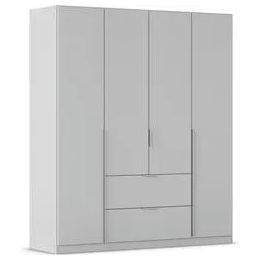 Dreht&uuml;renschrank OTTO HOME "Kleiderschrank Schrank Garderobe AGORDO mit Dekor- oder Hochglanzfront", grau (seidengrau), B:181cm H:210cm T:54cm, Holzwerkstoff, Schr&auml;nke, Dreht&uuml;renschrank, mit Au&szlig;enschubk&auml;sten, in 7 Breiten und 2 H&ouml;hen MADE IN GERMANY, Topseller