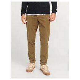 Jack & Jones Cordhose JACK & JONES "JPSTACE JJCORDUROY CHINO SN", Herren, Gr. 28, L&auml;nge 32, braun (e.wood), Web, Obermaterial: 98% Baumwolle, 2% Elasthan, unifarben, regular fit normal, Hosen Cordhose