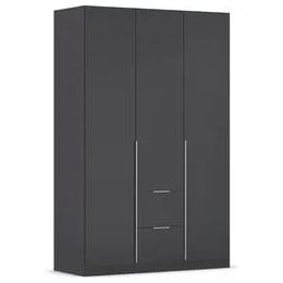 Dreht&uuml;renschrank OTTO HOME "Kleiderschrank Schrank Garderobe AGORDO mit Dekor- oder Hochglanzfront", grau (graumetallic), B:136cm H:210cm T:54cm, Holzwerkstoff, Schr&auml;nke, Dreht&uuml;renschrank, mit Au&szlig;enschubk&auml;sten, in 7 Breiten und 2 H&ouml;hen MADE IN GERMANY, Topseller
