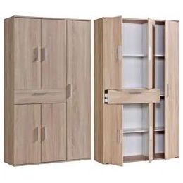 Mehrzweckschrank Procontour "Clara BESTSELLER", braun (sonoma eiche), B:96cm H:167cm T:34cm, Schr&auml;nke, Mehrzweckschrank, H&ouml;he 167cm, mit variabel verstellbaren Einlegeb&ouml;den