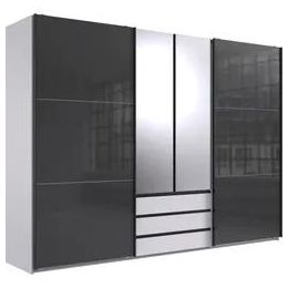 Schwebet&uuml;renschrank wimex "Magic by fresh to go", wei&szlig; (wei&szlig;, au&szlig;ent&uuml;ren grauglas), B:300cm H:216cm T:65cm, Schr&auml;nke, Schwebet&uuml;renschrank